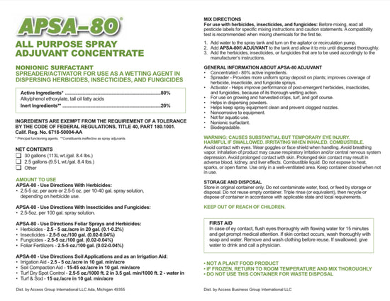 APSA-80 Concentrate for Soil and Water Management – Mid-America Ag ...